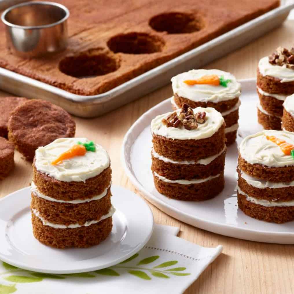 Carrot Cake Mini Stacks with Cream Cheese Frosting | Recipe | Search ...