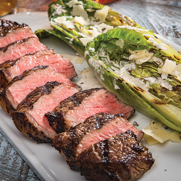Certified Angus Beef Strip Steak with Grilled Caesar Salad | Recipe ...