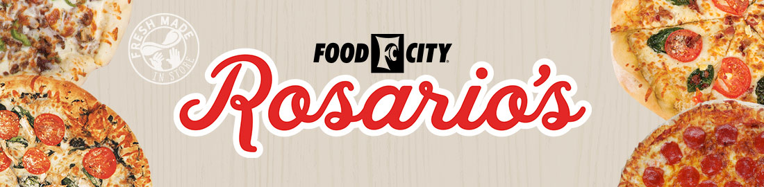 Rosario's fresh stone baked pizzas at Food City
